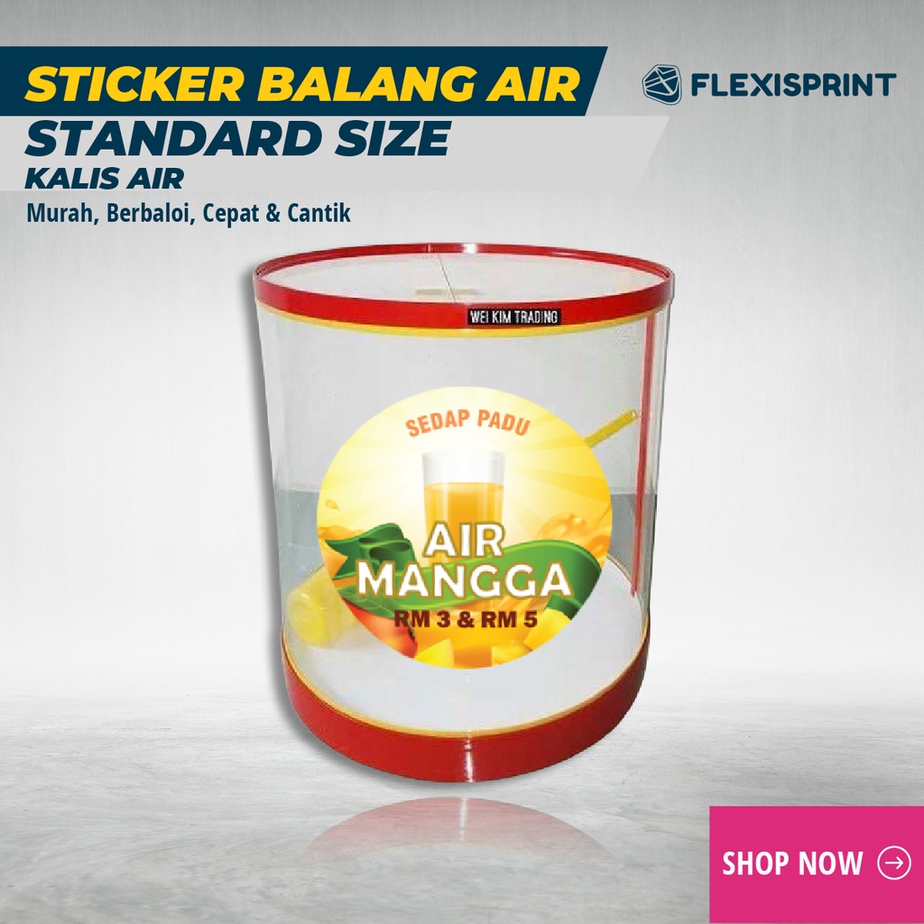 STICKER AIR BALANG | 1 PCS | AIR PASAR MALAM | BAZAR | AIR BUAH | AIR ...