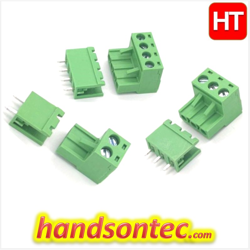 [4-pcs] (2~10) Pole 5.08mm Straight Pin Pluggable Terminal Block~4-sets ...