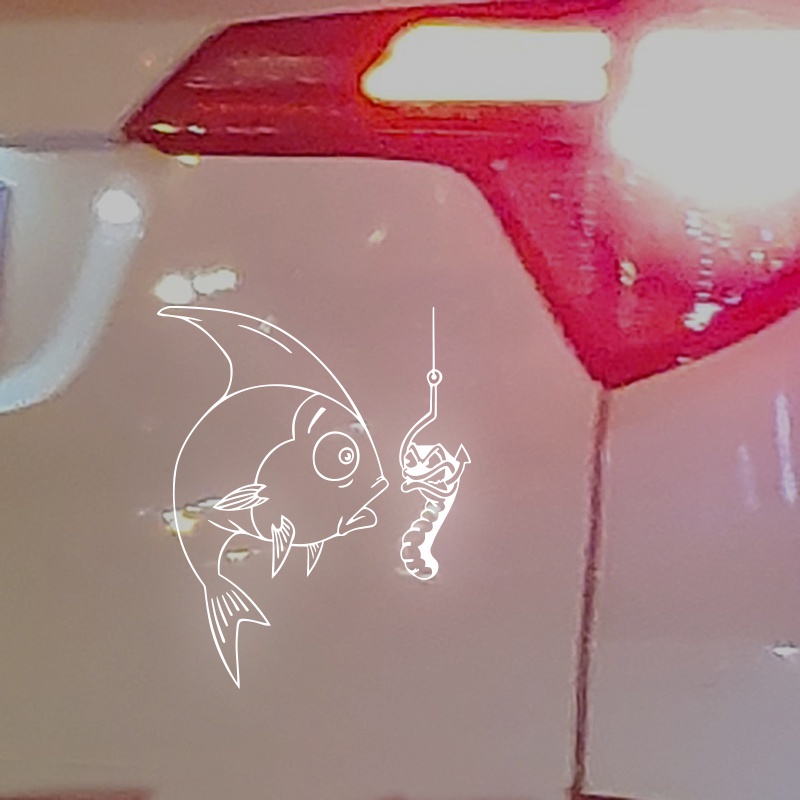 Fishing Club Fish Funny Car Decal Vinyl Stickers Creative Cartoon Go ...