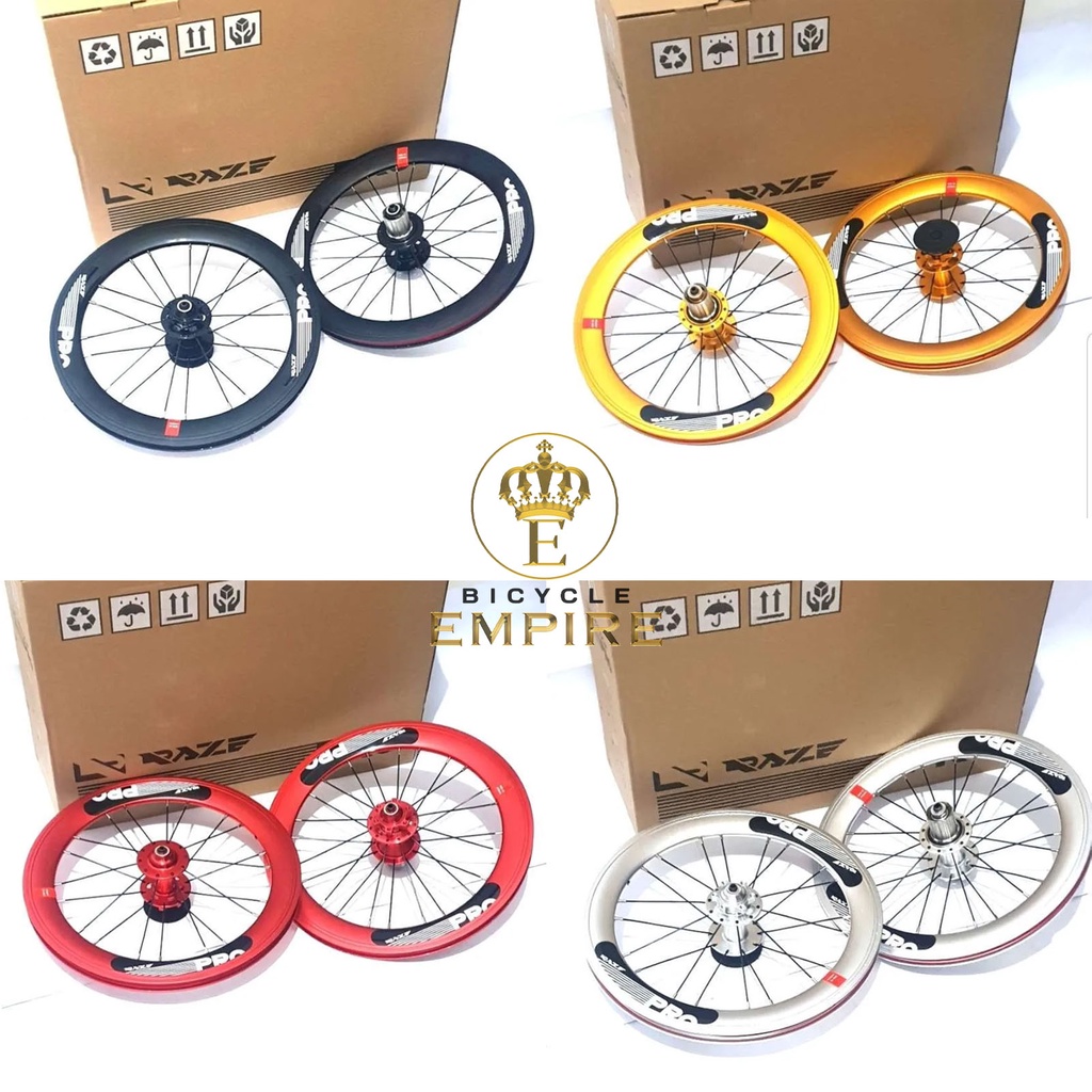 Raze Pro Folding Bike Wheelset 16 Inch 349 Disc Brake 16+ 16 Plus ...