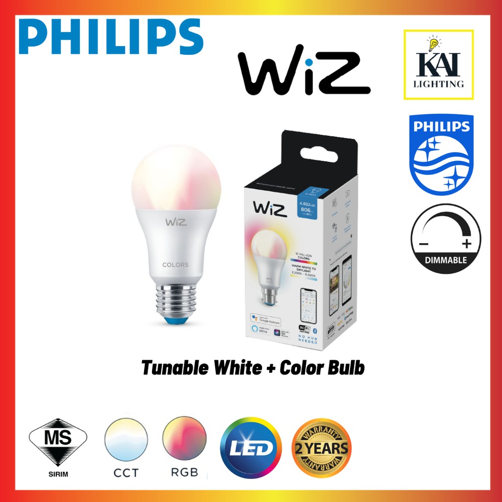 PHILIPS Wiz Tunable White/Color Bulb 9W 12.5W 17W E27 LED Bulb Downlight Dimmable Decoration ...