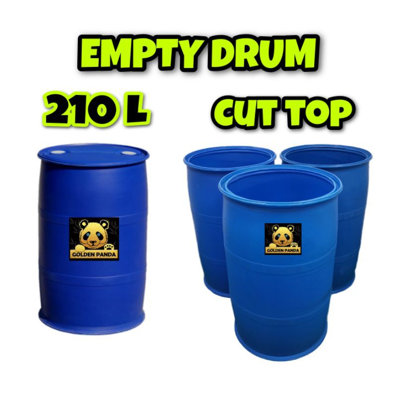 [USED] 210L Empty HDPE Drum/ Tong Air/ Plastic Drum/ Tong Drum Plastik ...