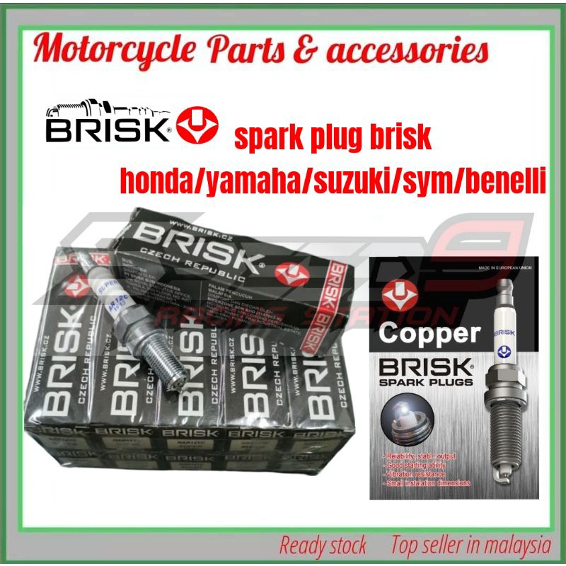 100%ORIGINAL BRISK COPPER SPARK PLUG LC135 Y15 Y16 RS150 FZ150 RFS 150 ...