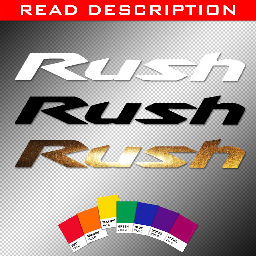 Sticker | 1x Toyota Rush Logo | Decals | Vinyl Weather Proof | 6 or 8 ...