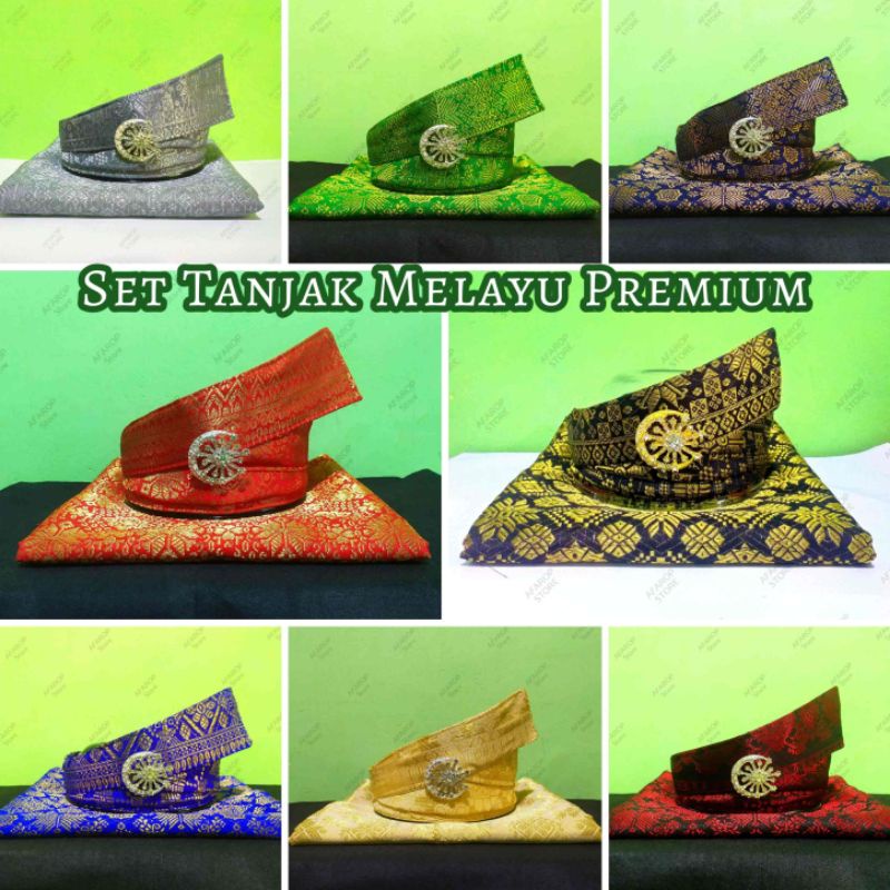 Premium Malay TANJAK SET Complete With SAMPIN SONGKET Fabric | Revenge ...