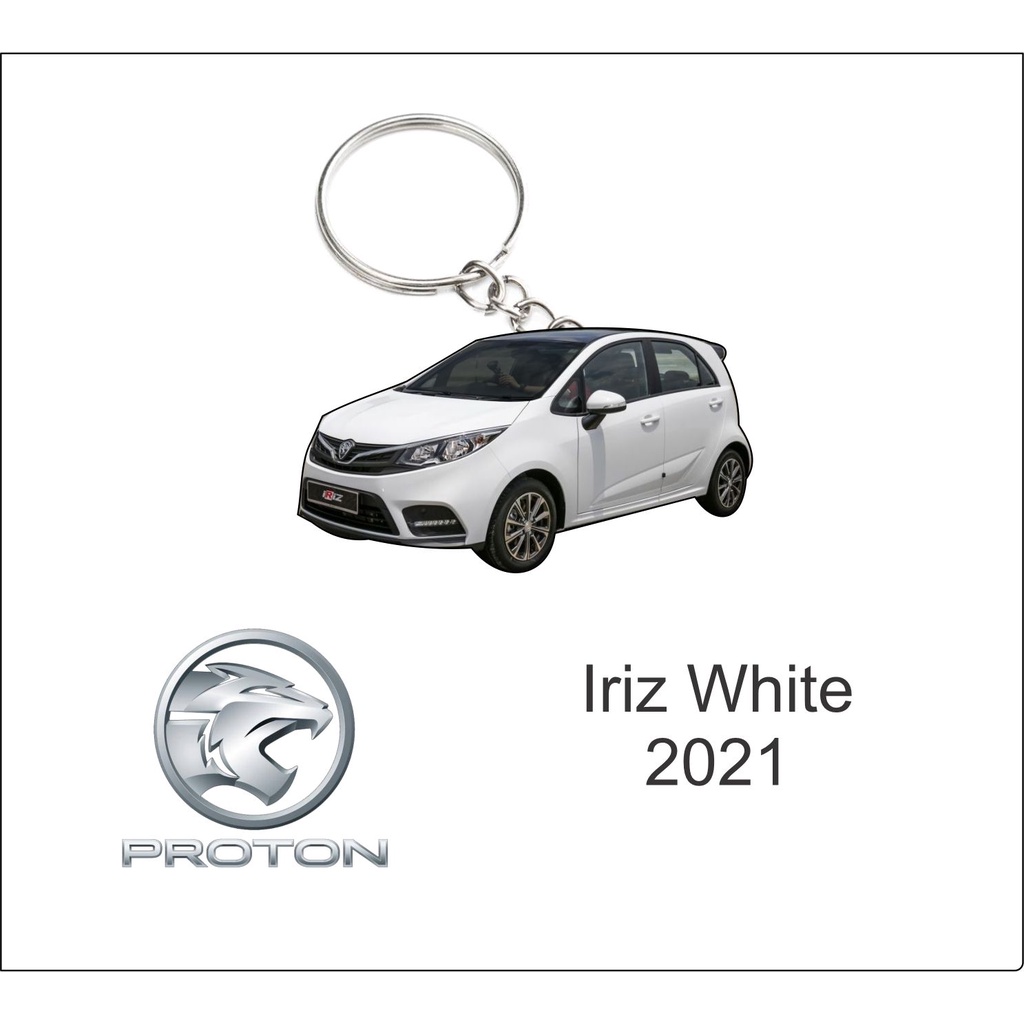 proton iriz 2021 white keychain 2d | Shopee Malaysia