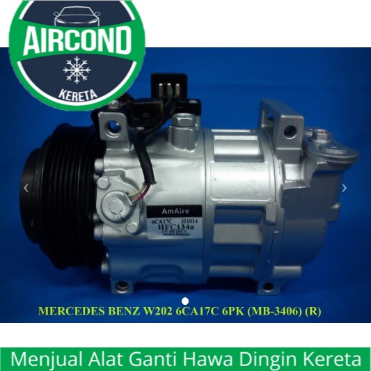 MERCEDES BENZ W202 6CA17C 6PK (R) COMPRESSOR MB-3406 ACK | Shopee Malaysia