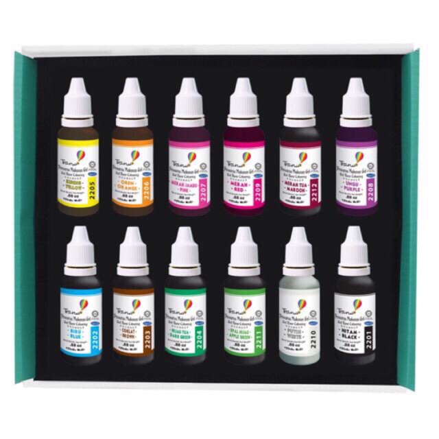 FOOD COLOURING SET (Gel/Oil) (TRANS STANDARD)/ Food coloring set ...