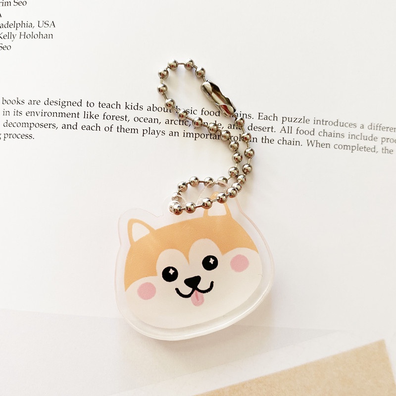 Acrylic Keychain Cute Cartoon Cat Key Ring Cartoon Earphone Pendant ...