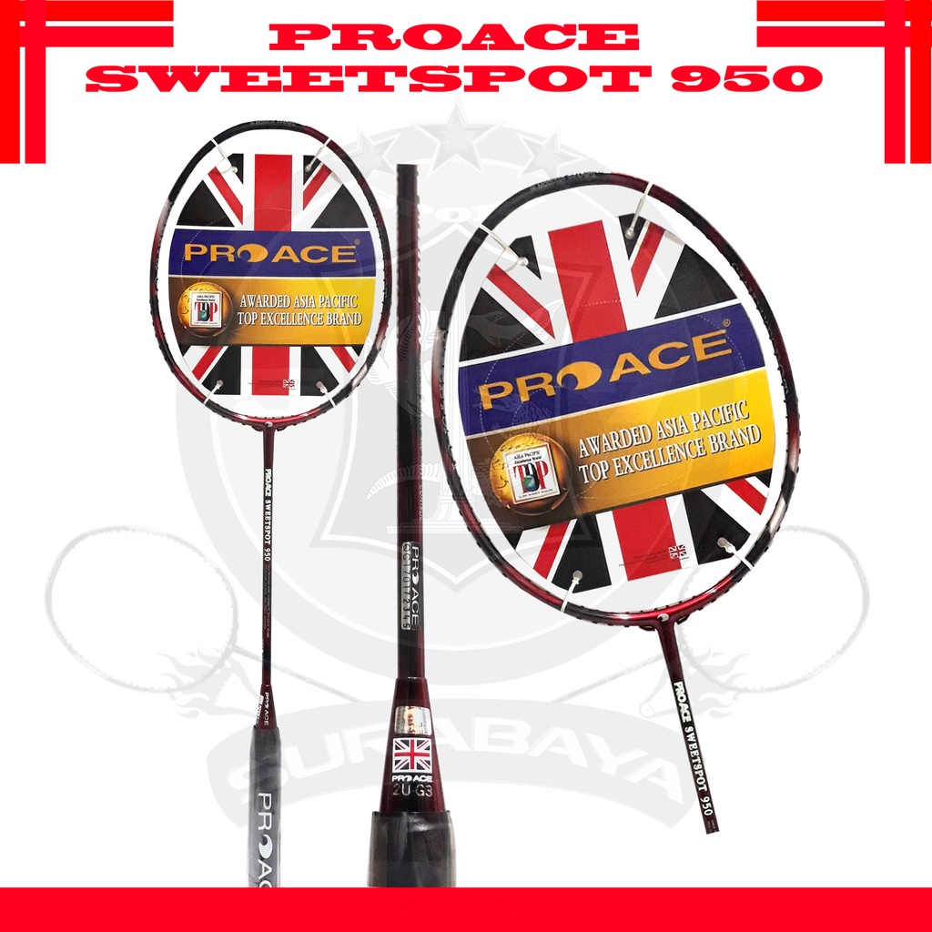 Original Pro Ace Sweetspot 950 Bonus Complete Badminton Racket | Shopee ...