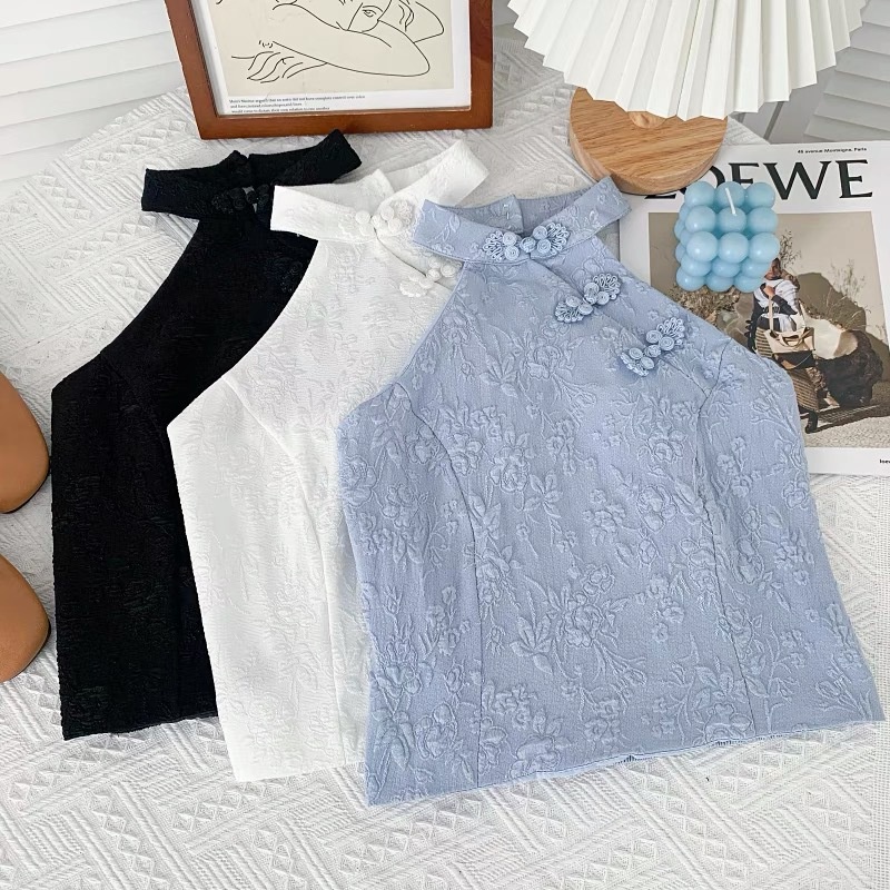 [READY STOCK] Seraphe Halter Cheongsam Top | Shopee Malaysia