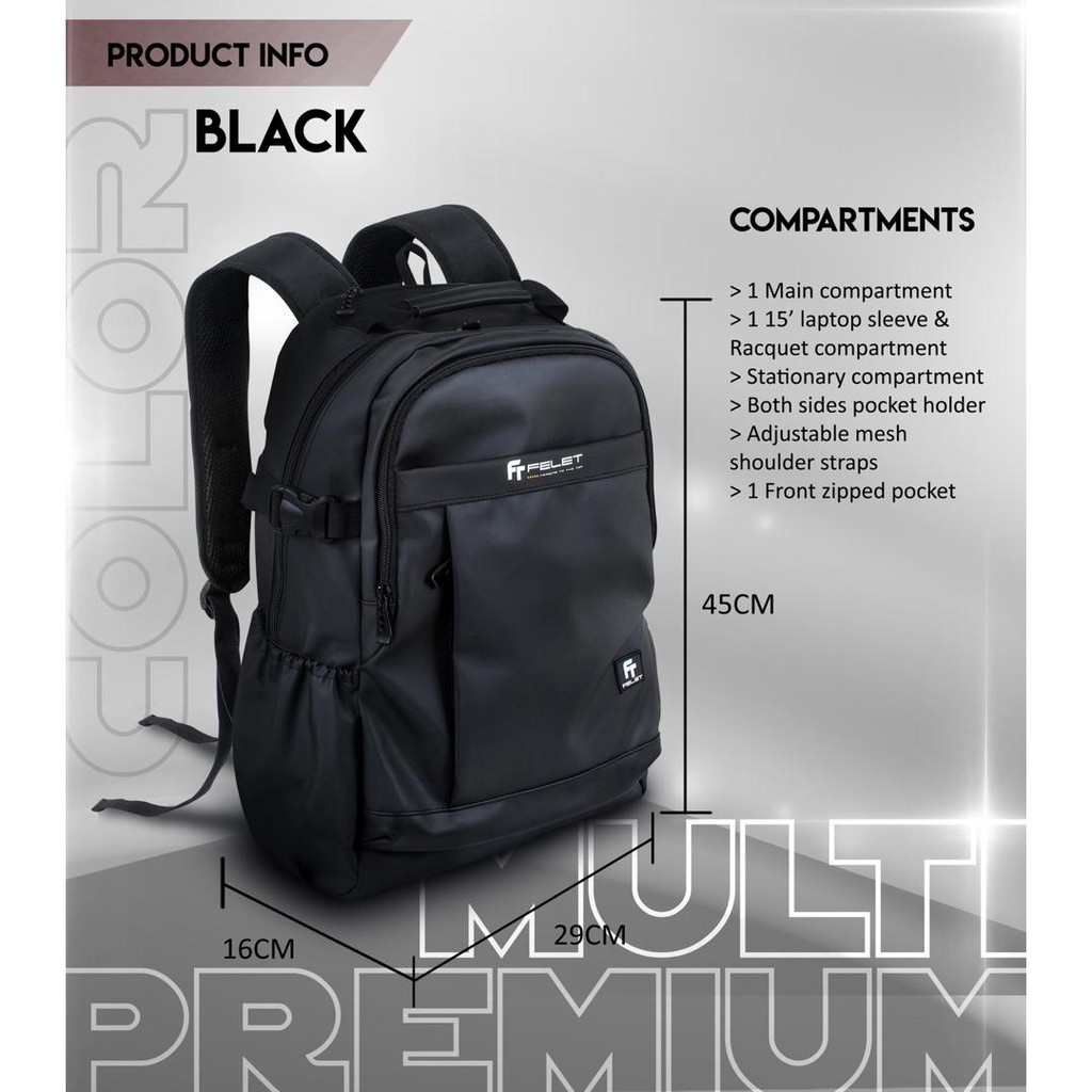 FELET BAGPACK NEW Multi Premium Back Pack 2.0 - 100% Original from ...