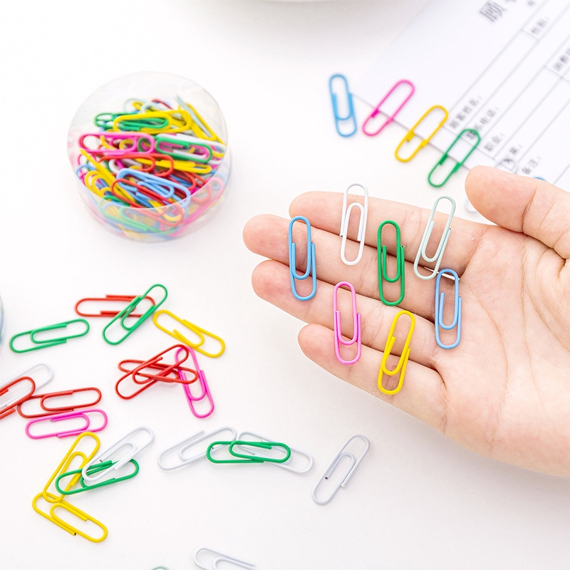 50pcs/set Creative Multi-purpose Paper Clip Cute Color Binding Needle ...
