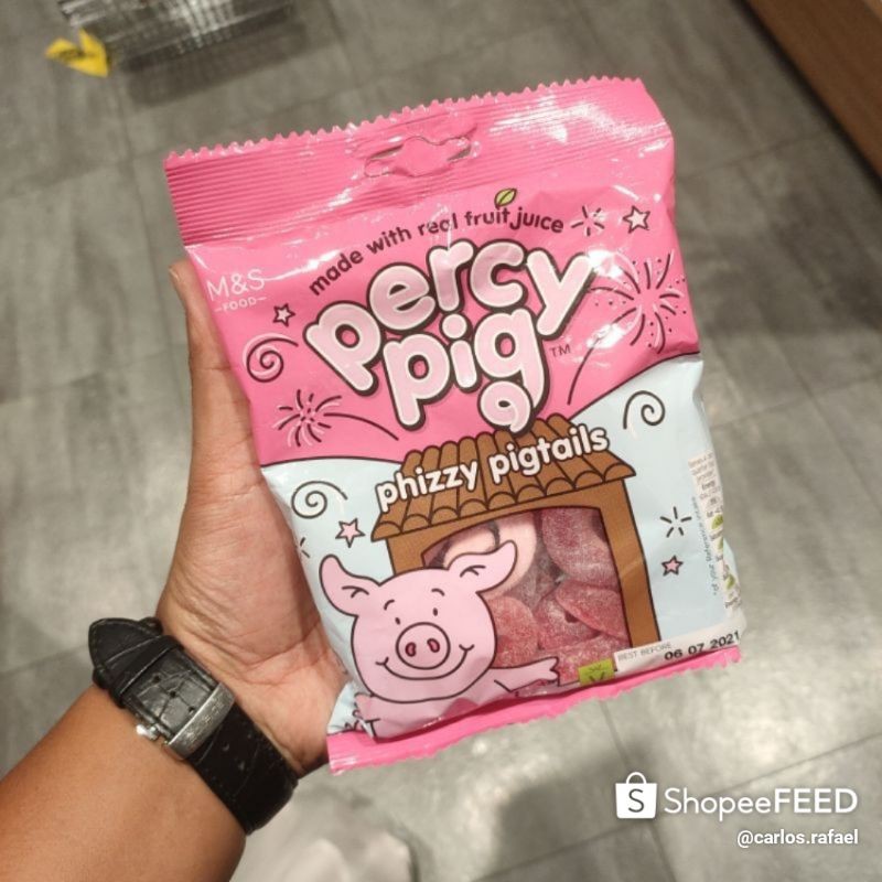 M&S Marks and Spencer Percy Pig Halal Plant Based Vegan Gluten Free Gummies-Phizzy Pig Tails/And ...