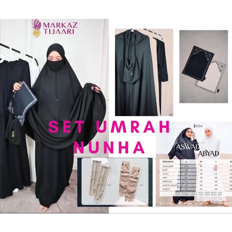 READY STOCK Set Umrah Nunha by Markaz Tijaari ( Nelofa ) | Shopee Malaysia