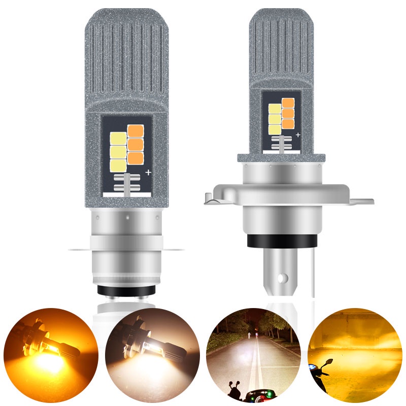 1PCS 12V-80V Moto H4 LED Headlight Moto H6 BA20D P15D LED Bulbs NEW ...
