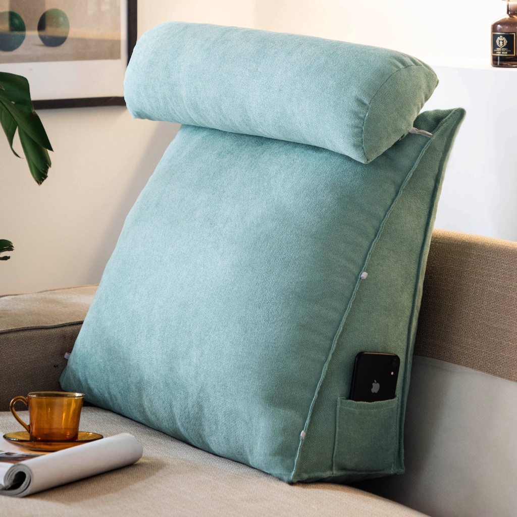 XH Triangle Cushion Bedside Cushion Big Backrest Sofa Tatami Lumber Pad ...