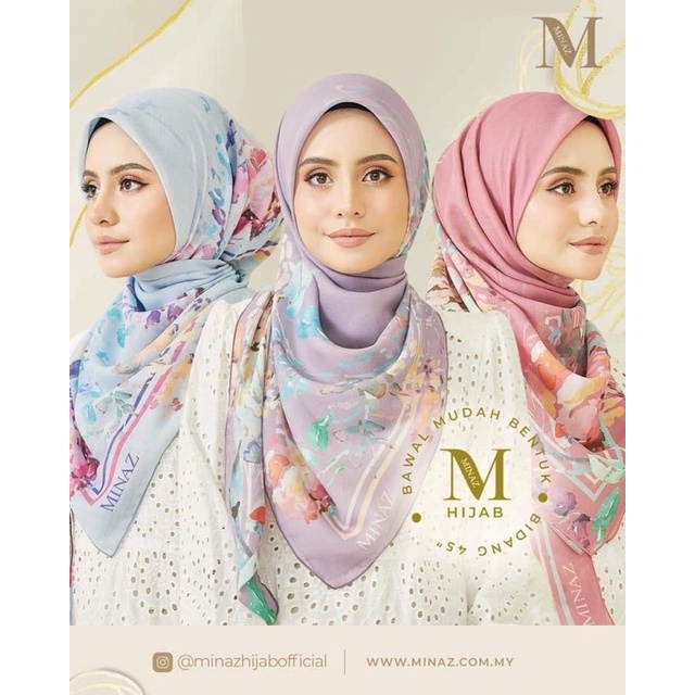 🔥FAST SELLING🔥MINAZ HIJAB THE BLOSSOM SERIES 1.0 | Shopee Malaysia
