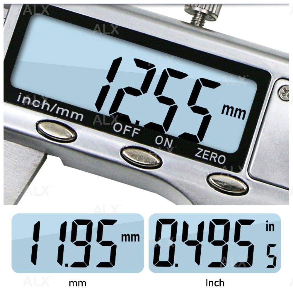 ALX Stainless Steel Vernier Caliper Resolution 0.01mm High Accuracy ...