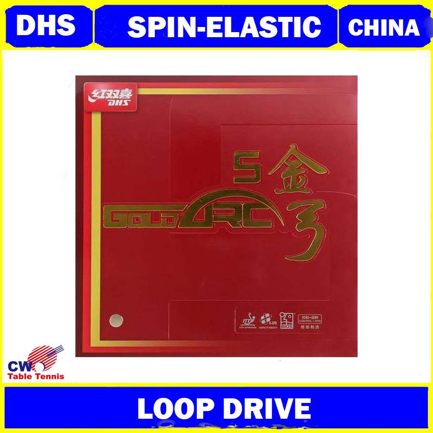 DHS GoldArc 5 Spin-Elastic Rubber Table Tennis Sheet Ping Pong Rubber ...