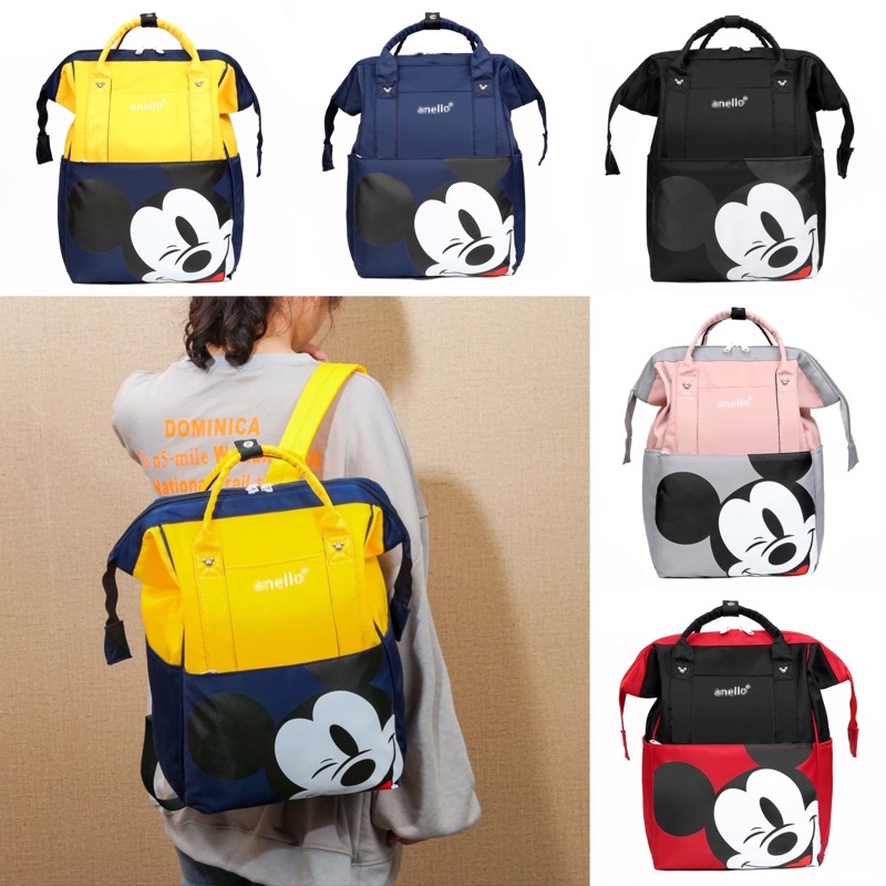 Anello Backpack Mickey Mouse Mommy Travel Casual Backpack | Shopee Malaysia