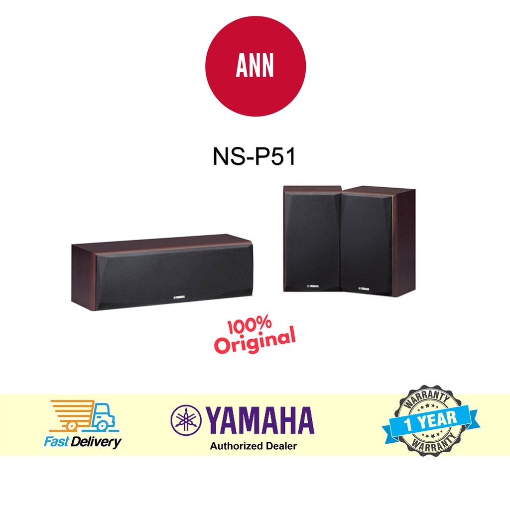 Yamaha NS-F51 Floor Standing Speaker (A Pair) Yamaha NS-P51 Center & Surround Speaker Set ...