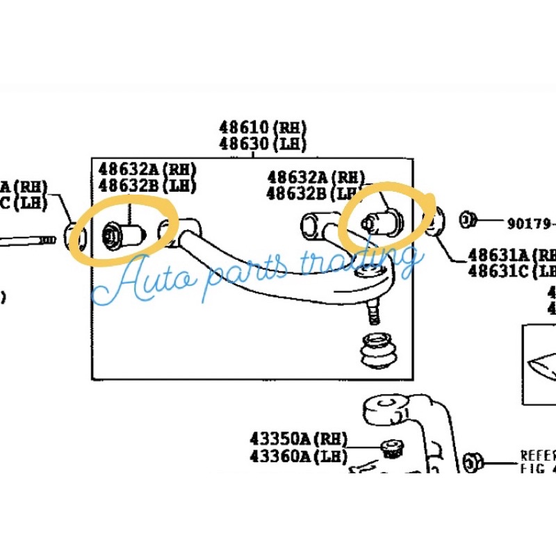 TOYOTA LAND CRUISER PRADO RZJ120 TRJ120 HDJ120 FRONT UPPER ARM BUSH SET ...