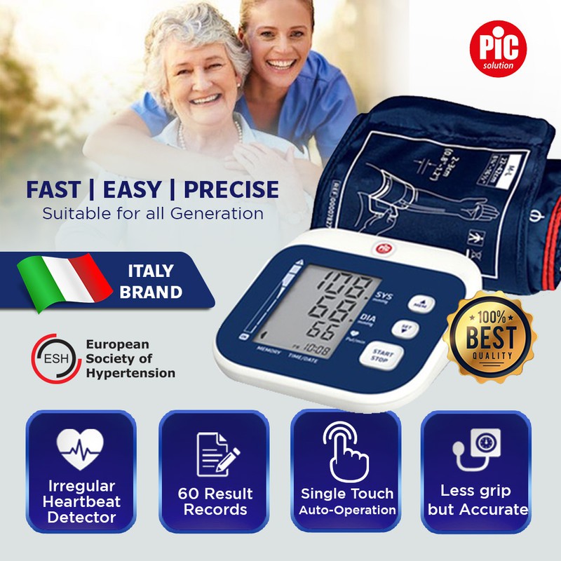 1 CHOICE】PIC Solution Easy Rapid Arm Blood Pressure Monitor 5 Years Warranty | Shopee Malaysia