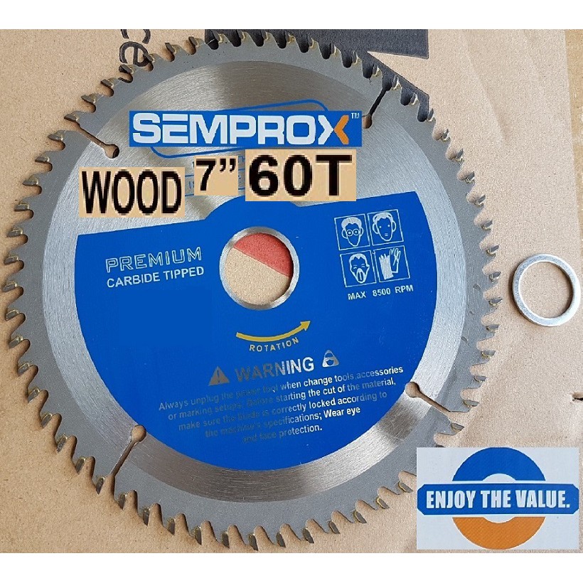 semprox 7" inch 60t wood plate blade disc miter cut off saw power tool ...