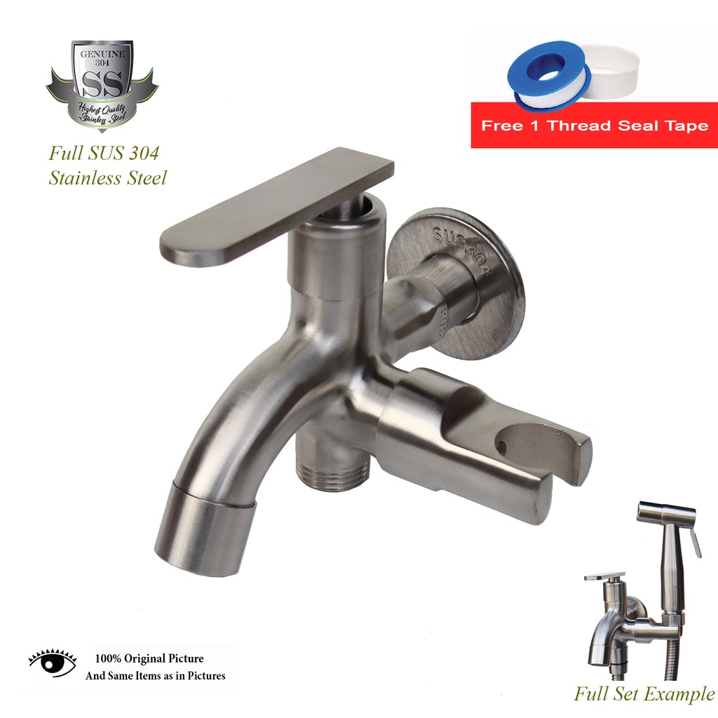 Emetto Two Ways Faucet Water Tap Toilet Sprayer Holder Design with Free ...