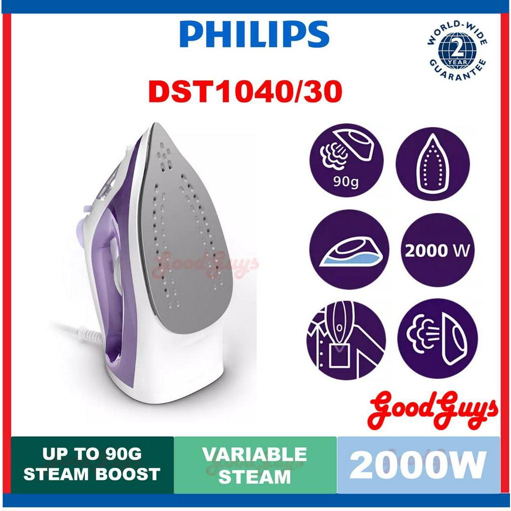 PHILIPS DST1040/30 STEAM IRON 2000W / NON-STICK SOLE PLATE ...