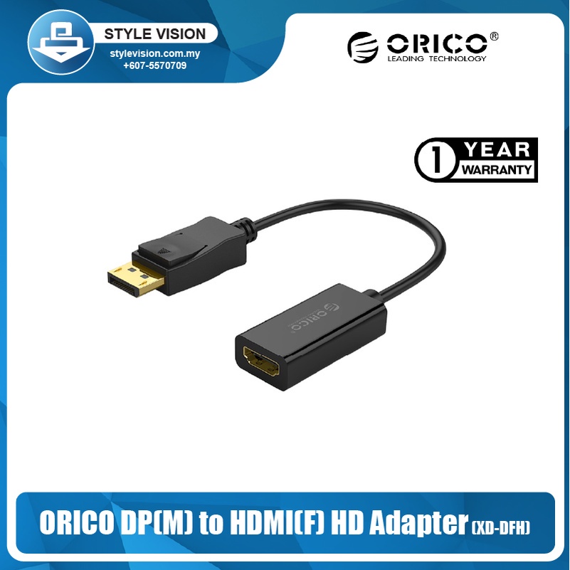 ORICO DP (M)to HDMI (F) HD Adapter (XD-DFH) | Shopee Malaysia