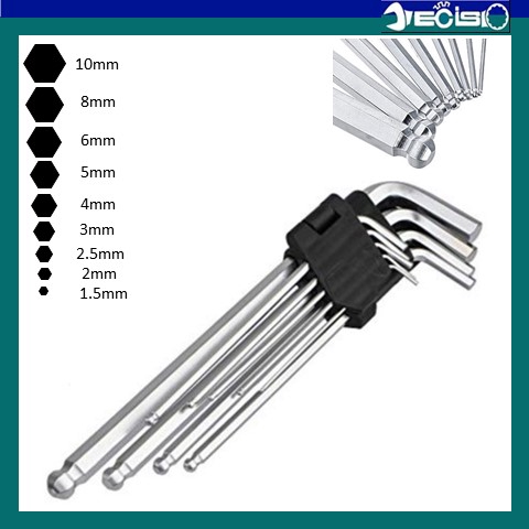 Long Ball Point Hex Allen Key Set (9PCS) | Shopee Malaysia