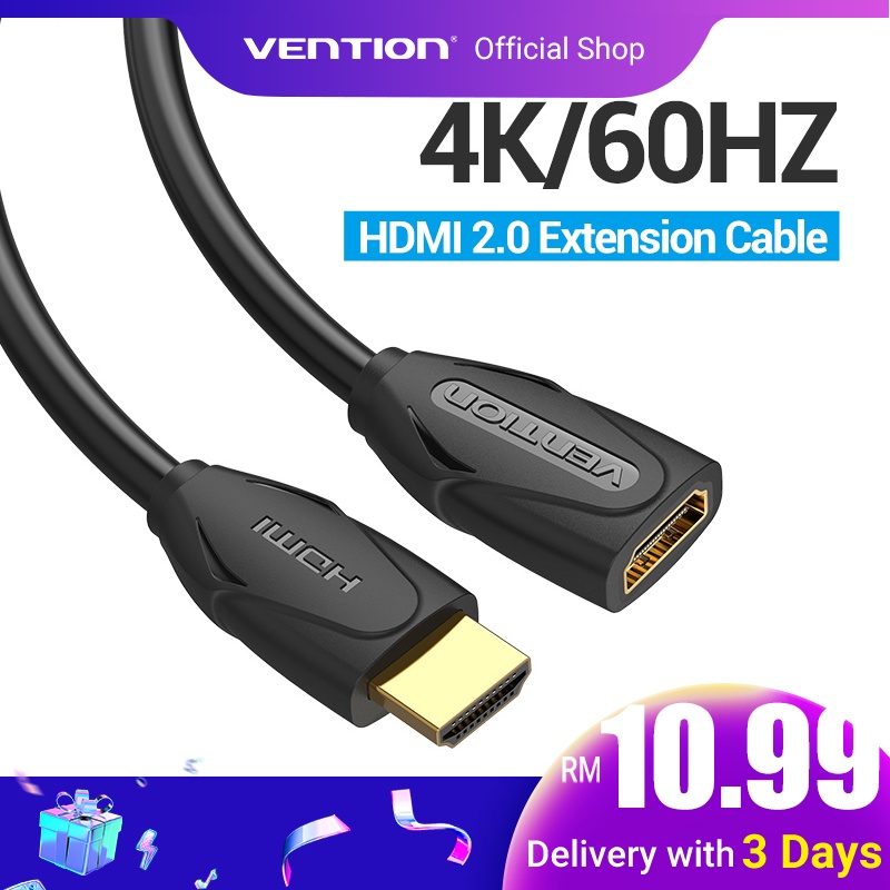 Vention HDMI Extension Cable 4K 60HZ HDMI Male to Female Extender Cable ...