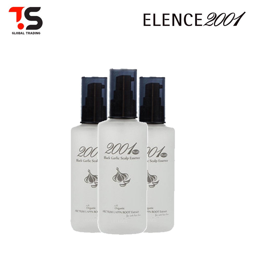 Elence 2001 Plus Black Garlic Hair & Scalp Shampoo 320ml / Hair Pack 240g / Essence 120ml ...