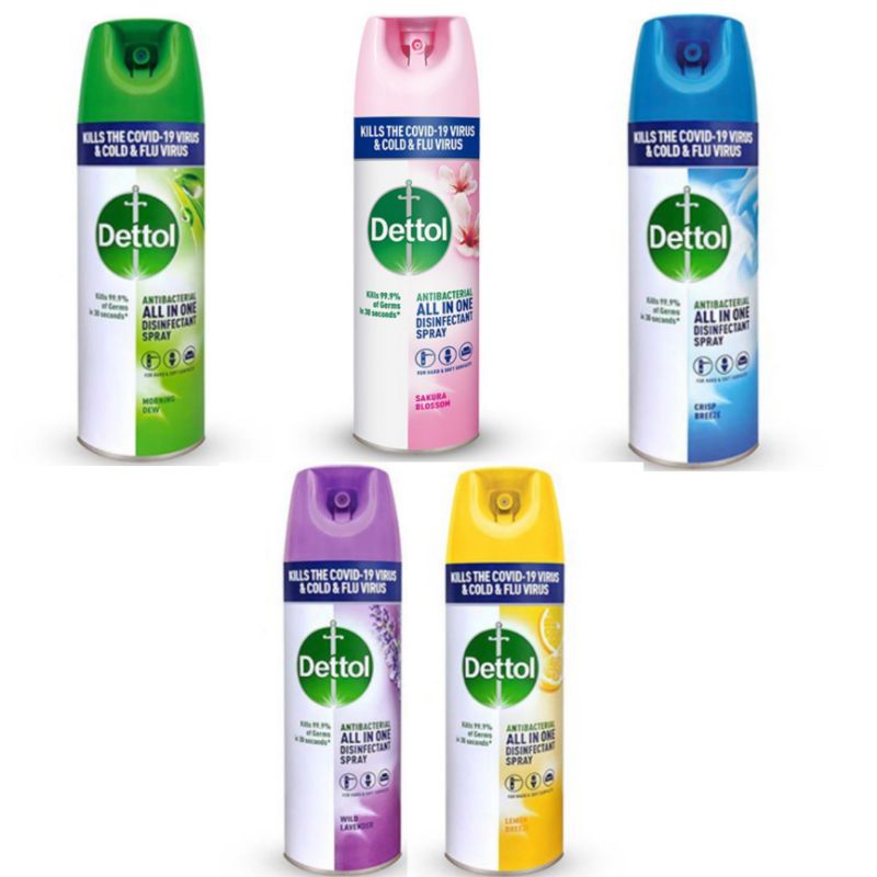 Dettol Antibacterial Disinfectant Spray (225ml/450ml) Morning Dew/Crisp ...