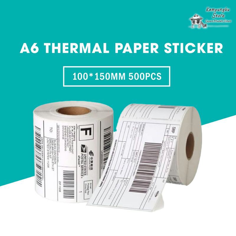 KL SEND (500pcs) A6 Shopee Waybill Thermal Paper Shipping Label ...