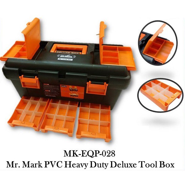 MK-EQP-0328 Mr. Mark PVC Heavy Duty Deluxe Tool Box Storage Box ...