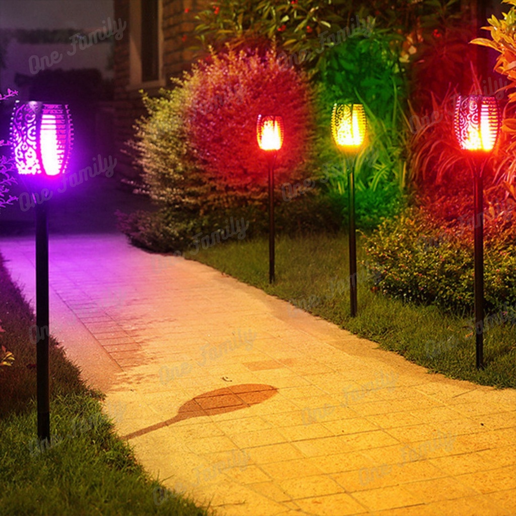 [Ready] Solar LED Torch Light Lawn Garden | Patio Light 6pcs | Path ...