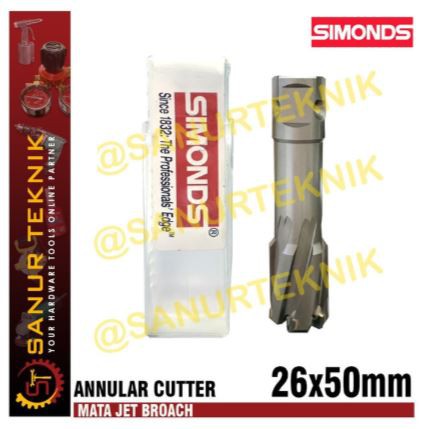 MATA Simonds Jet Broach Eye / Annular cutter TCT 26 x 50MM / 26 x 50 mm ...