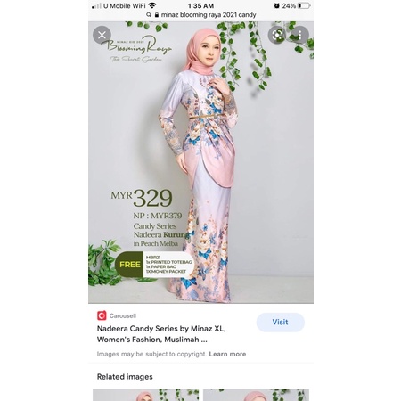 minaz blooming raya 2021 (preloved) | Shopee Malaysia