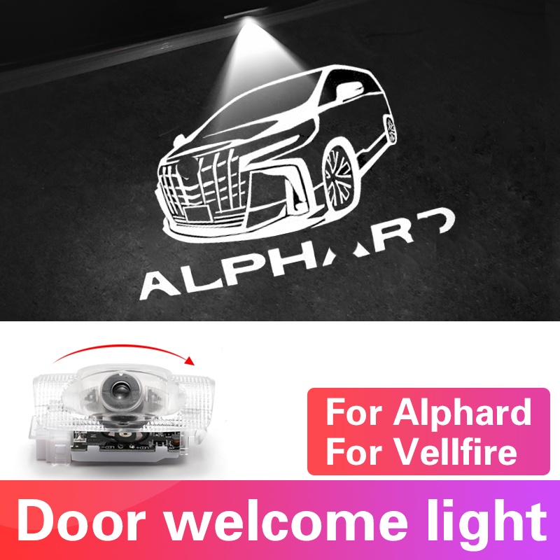 2pcs For Alphard Car Door welcome light Laser Projection Ghost Shadow ...