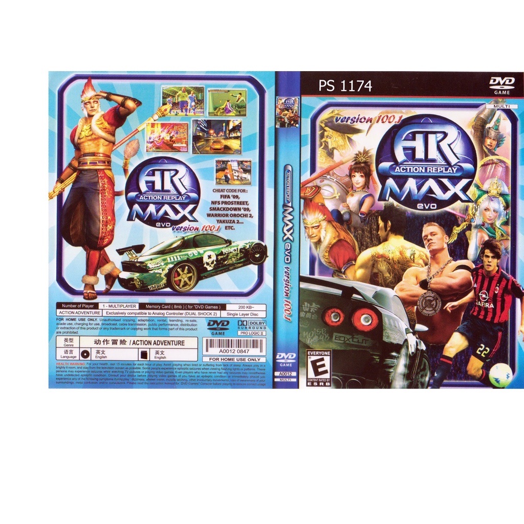 PS2 GAME COLLECTION ACTION REPLAY MAX EVO VERSION 100 1 | Shopee Malaysia