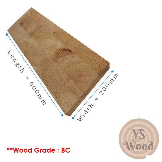 Papan Kayu Getah 200mm x 600mm (Grade BC)Rubberwood Boart[Terus dari ...