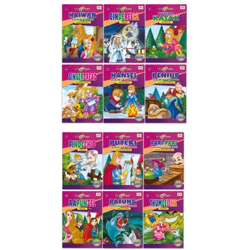 12 Buku dalam 1 Set KOLEKSI SIRI ANGGUR BUKU CERITA dwibahasa BAHASA ...