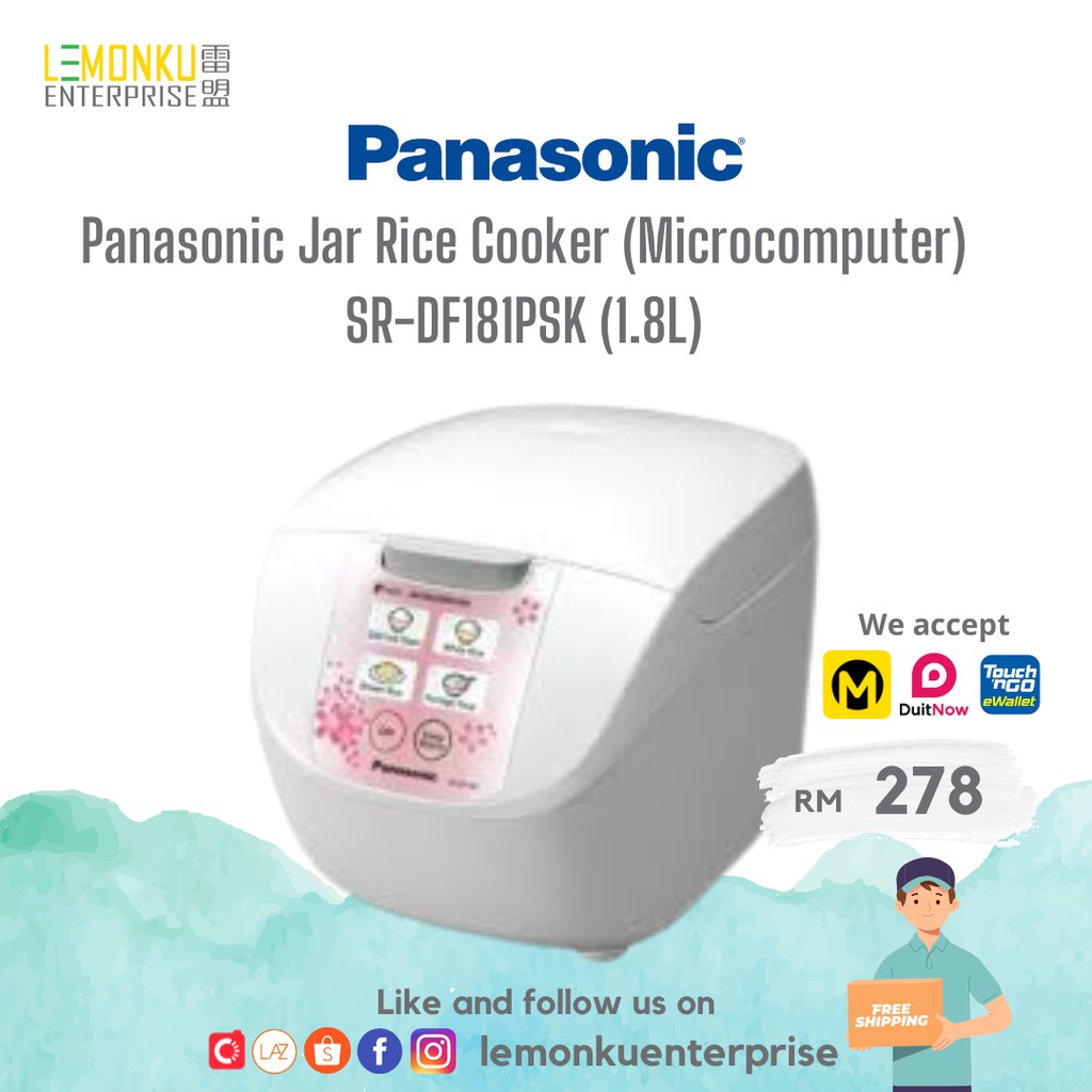 Panasonic Jar Rice Cooker (Microcomputer) SR-DF181PSK (1.8L) | Shopee ...