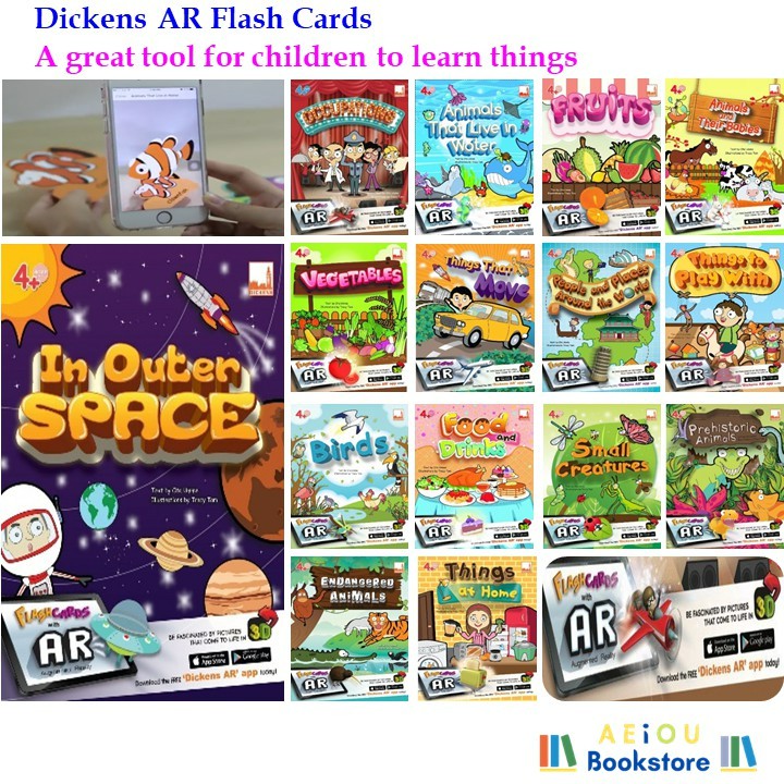 [AEiOU] Dickens AR Flash Card (25 cards each box to help children learn ...