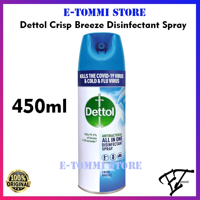 DETTOL CRISP BREEZE DISINFECTANT SPRAY 450ML | Shopee Malaysia
