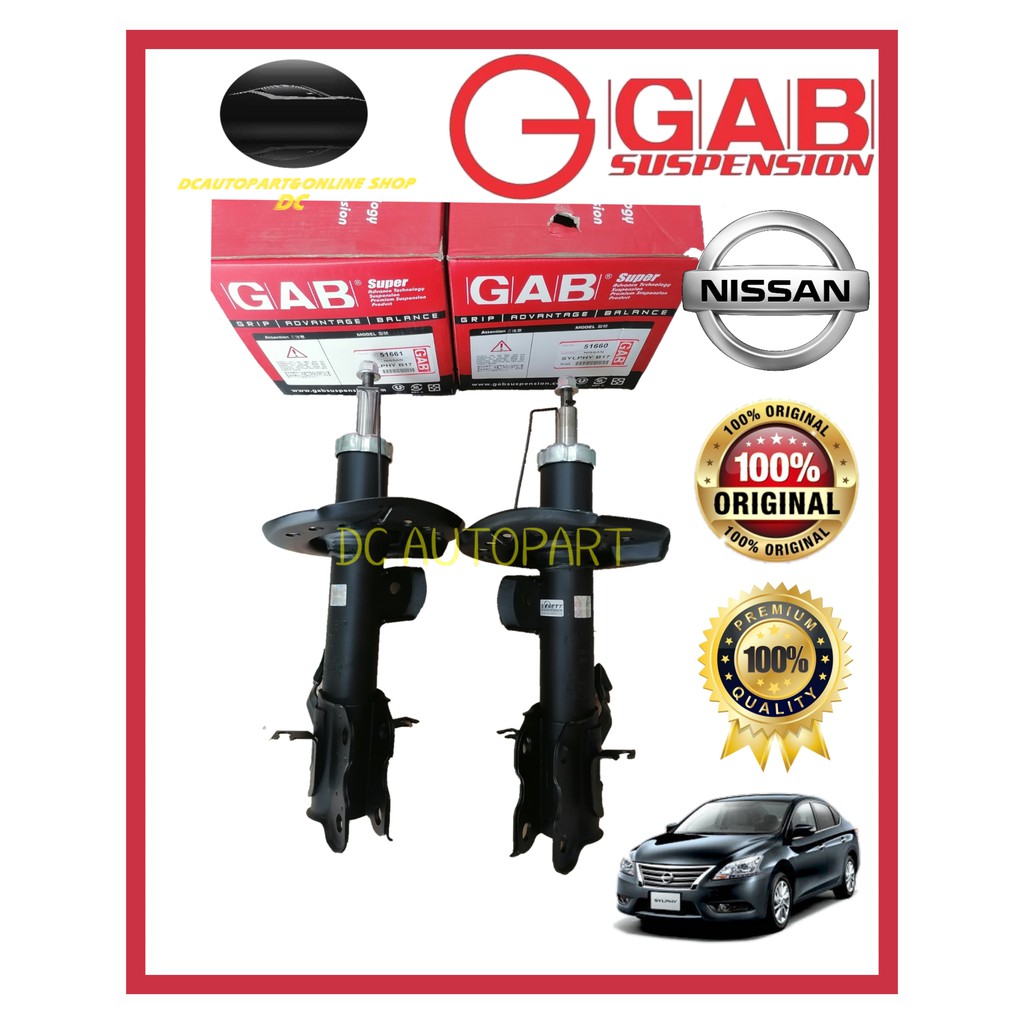 100% ORIGINAL GAB NISSAN SYLPHY B17 FRONT OR REAR SHOCK ABSORBER FRT ...