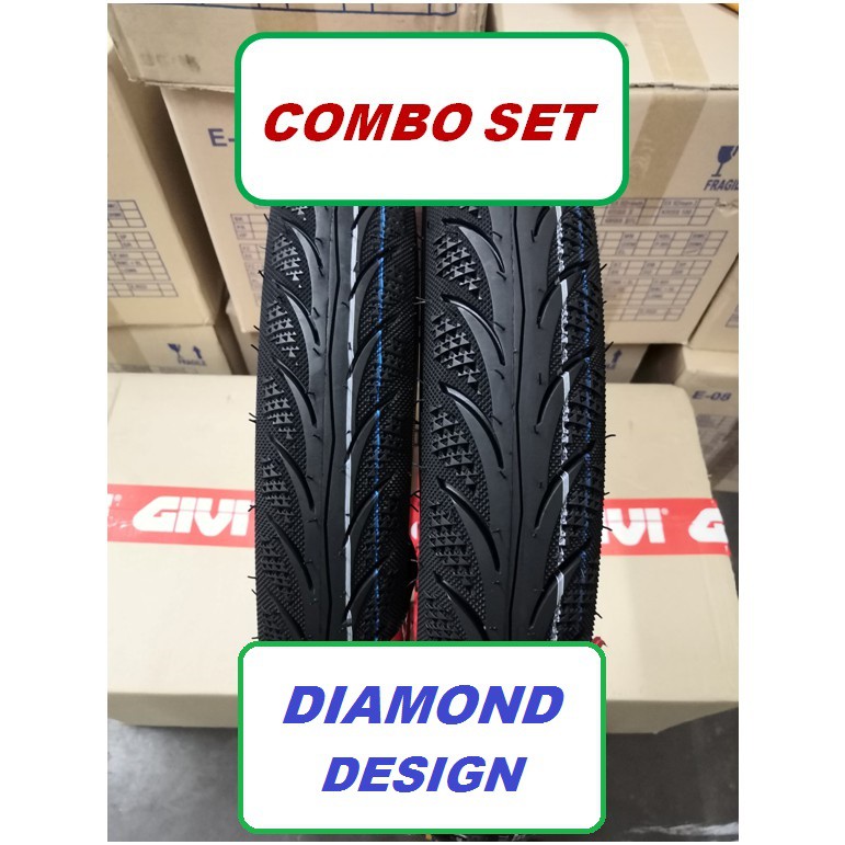 COMBO SET TYRE DIAMOND TUBELESS 80/90 70/90 17 TAYAR TIRE LC LC135 EX5 ...